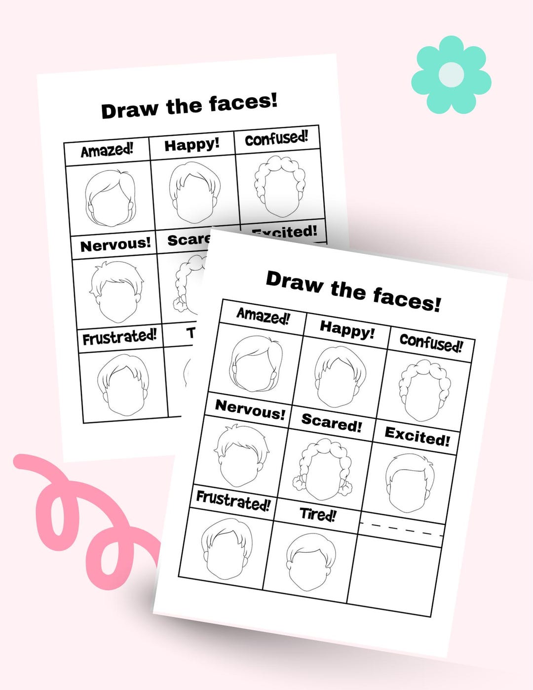 Draw the Emotions Worksheet | SEL Worksheets | Emotions Activity for ...
