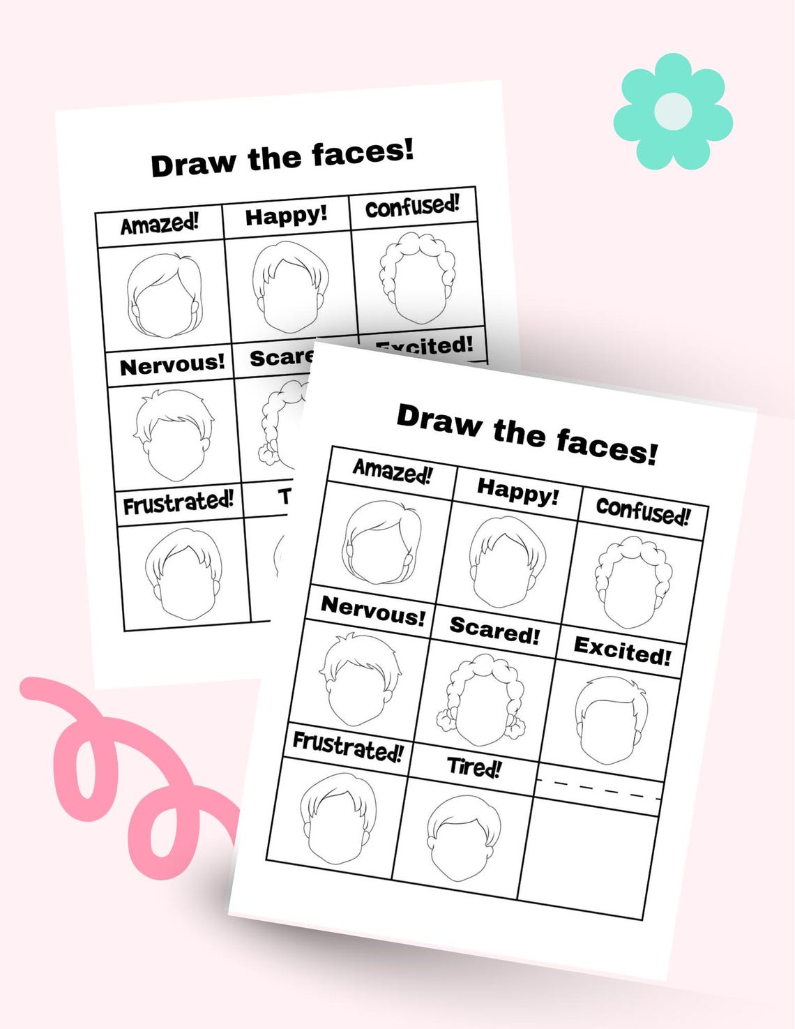 Draw the Emotions Worksheet | SEL Worksheets | Emotions Activity for ...