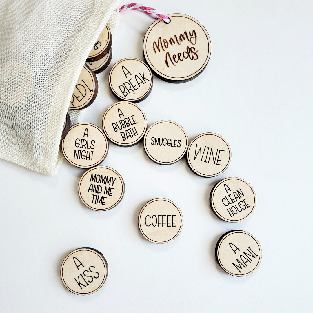 Mom Tokens, Mother's Day Gift Digital File Only-glowforge Laser Svg ...