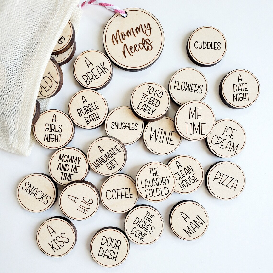 Mom Tokens, Mother's Day Gift Digital File Only-glowforge Laser Svg ...