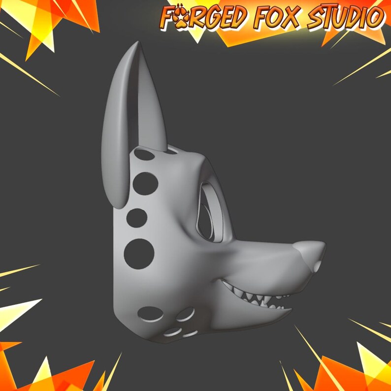 Fox Fursuit Head Base STL – Toony 3D Printable Canine Cosplay Mask - Etsy
