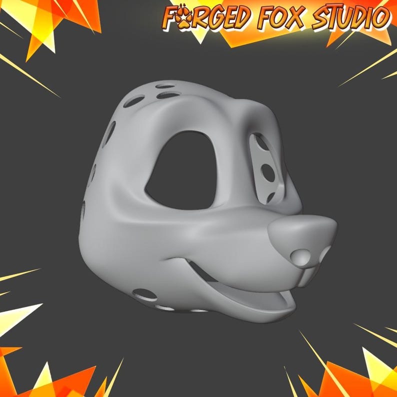 Fox Fursuit Head Base STL – Toony 3D Printable Canine Cosplay Mask - Etsy