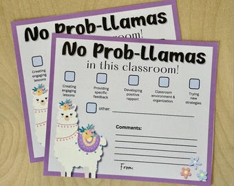 Teacher Feedback Card | Walkthrough Form | Administrator Positive ...