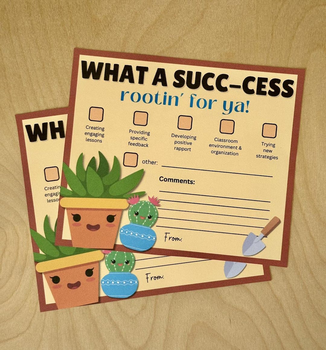 Teacher Feedback Card | Walkthrough Form | Administrator Positive ...