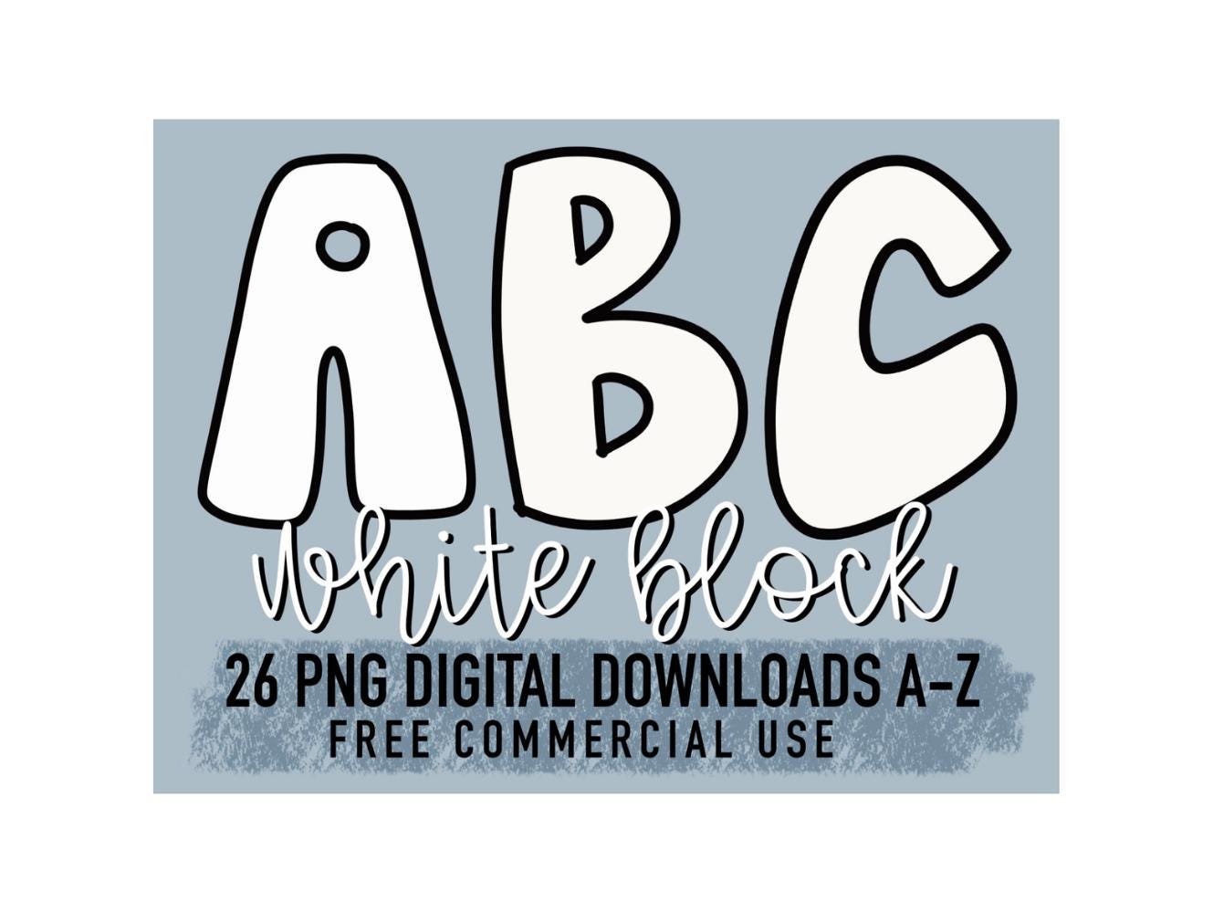 Lettering | PNG Files | White With Black Outline | Transparent ...