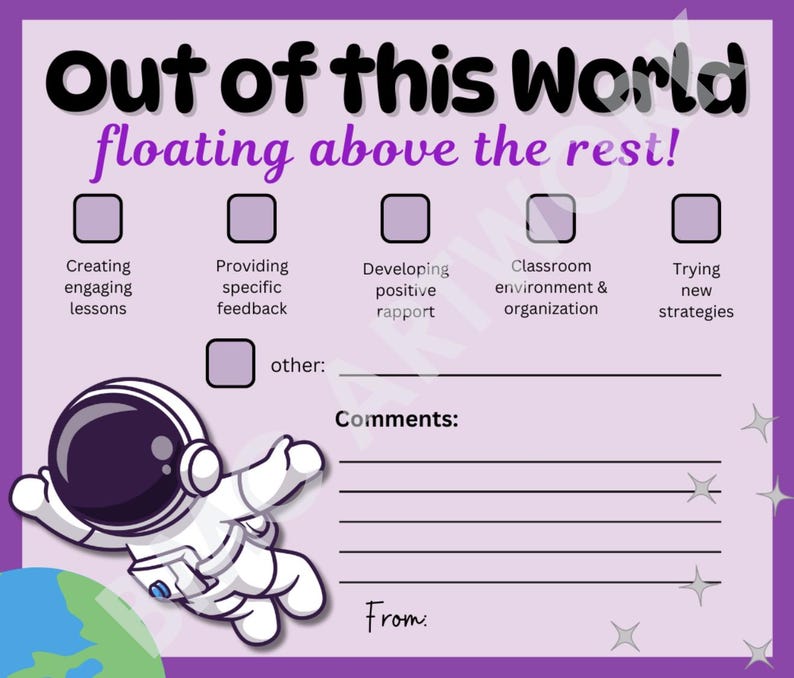 Teacher Feedback Cards | Walkthrough Forms | Administrator Positive ...