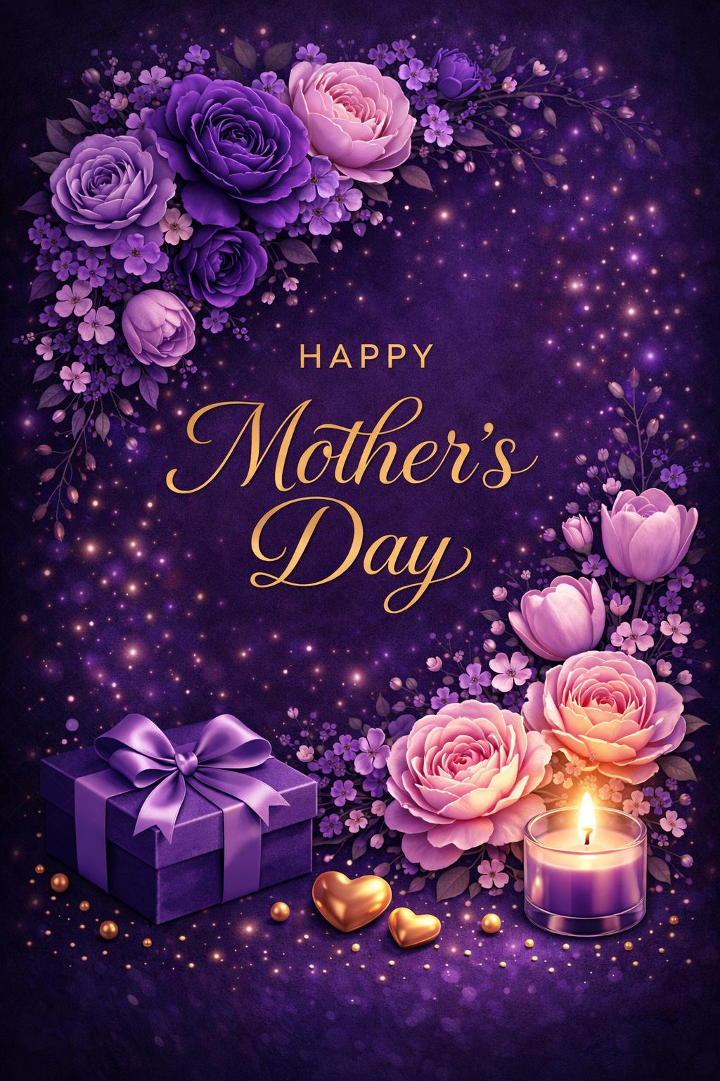 Floral Mother's Day Wall Art, Happy Mom Gift, Modern Decor (digital ...