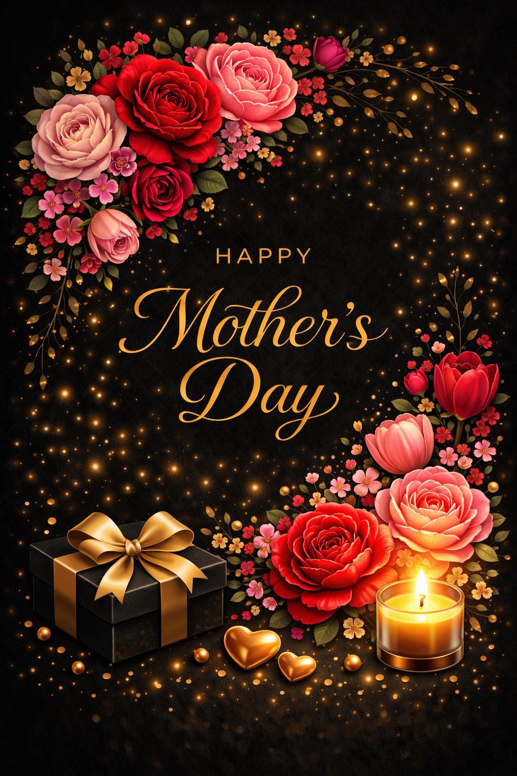 Floral Mother's Day Wall Art, Happy Mom Gift, Modern Decor (digital ...