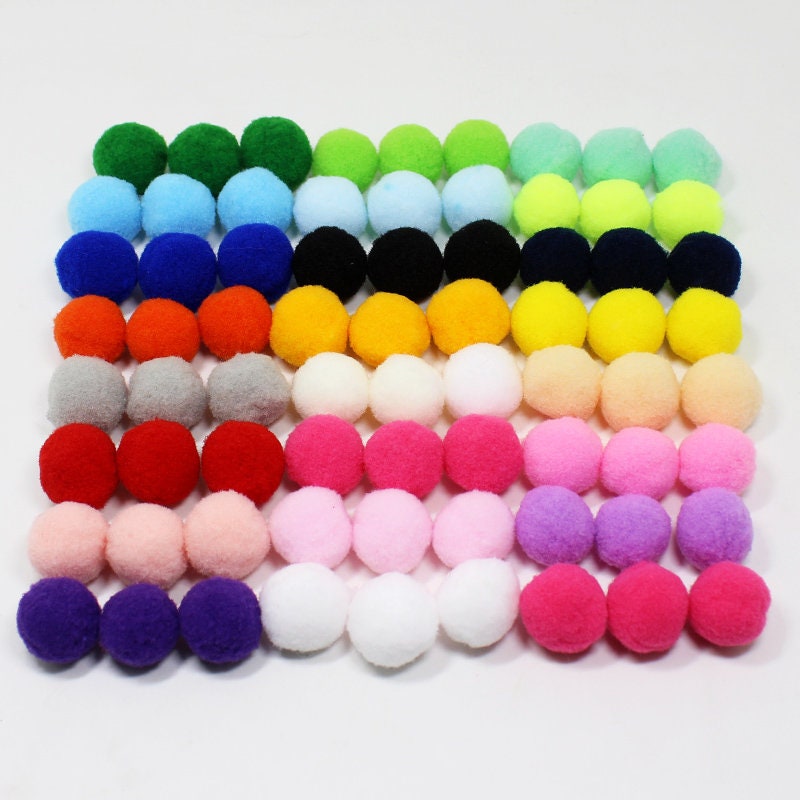 Pom Poms Available in 24 Colors / Polyester Pom Poms / Polyester Balls ...