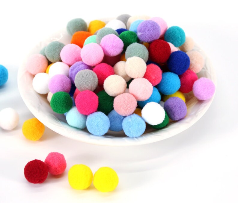 Pom Poms Available in 24 Colors / Polyester Pom Poms / Polyester Balls ...