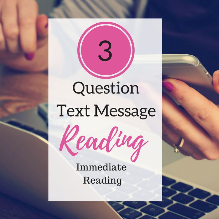3 Text Message Psychic Reading Immediate Reading PDF Using - Etsy