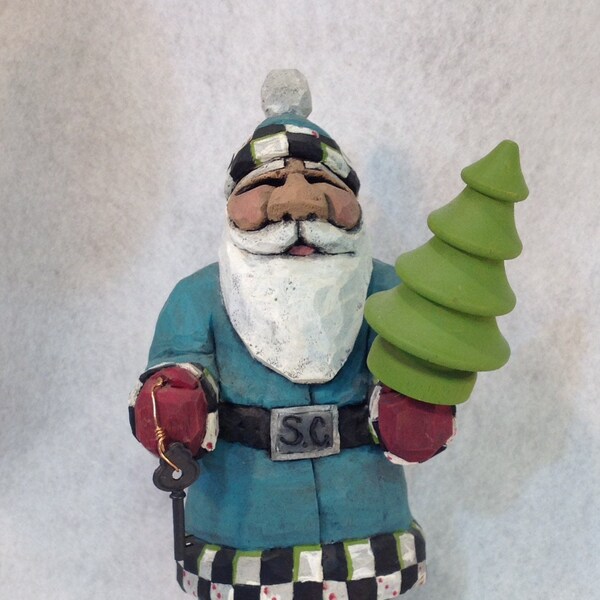 Wooden Santa Key - Etsy