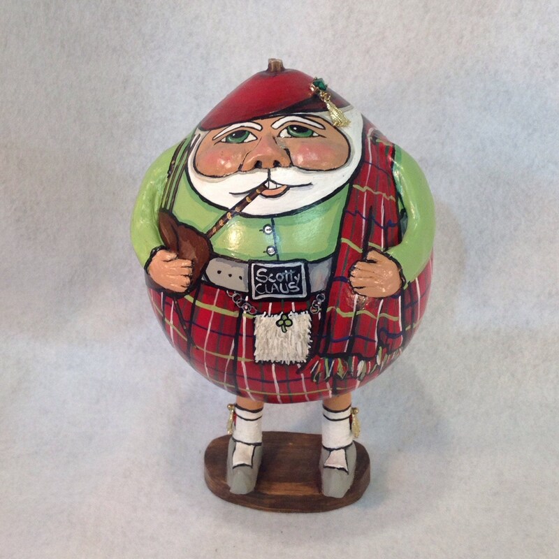 Santa Gourd - Etsy