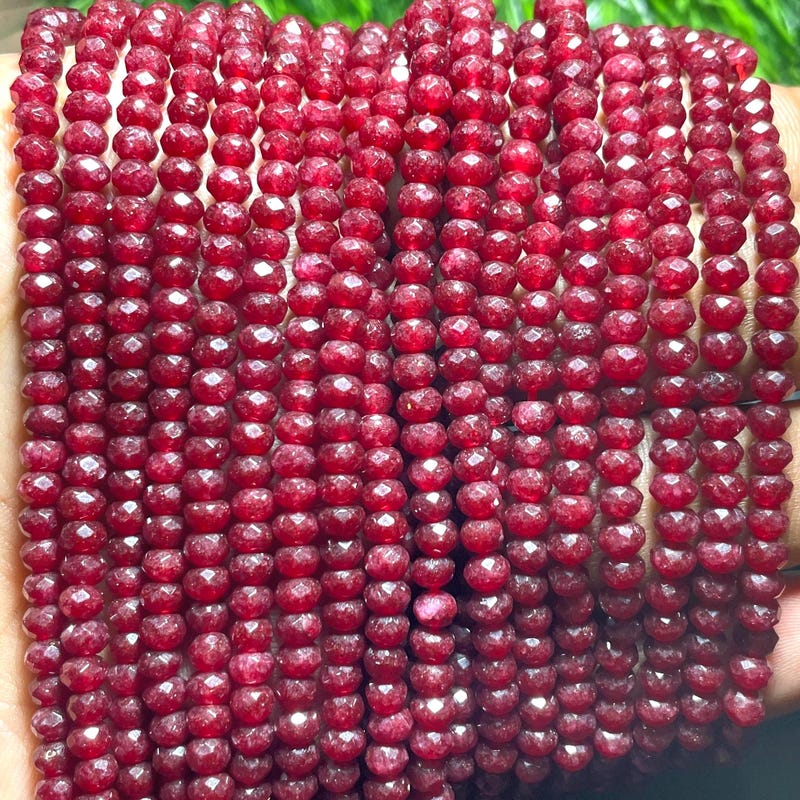Natural Ruby Beads Strands - Etsy