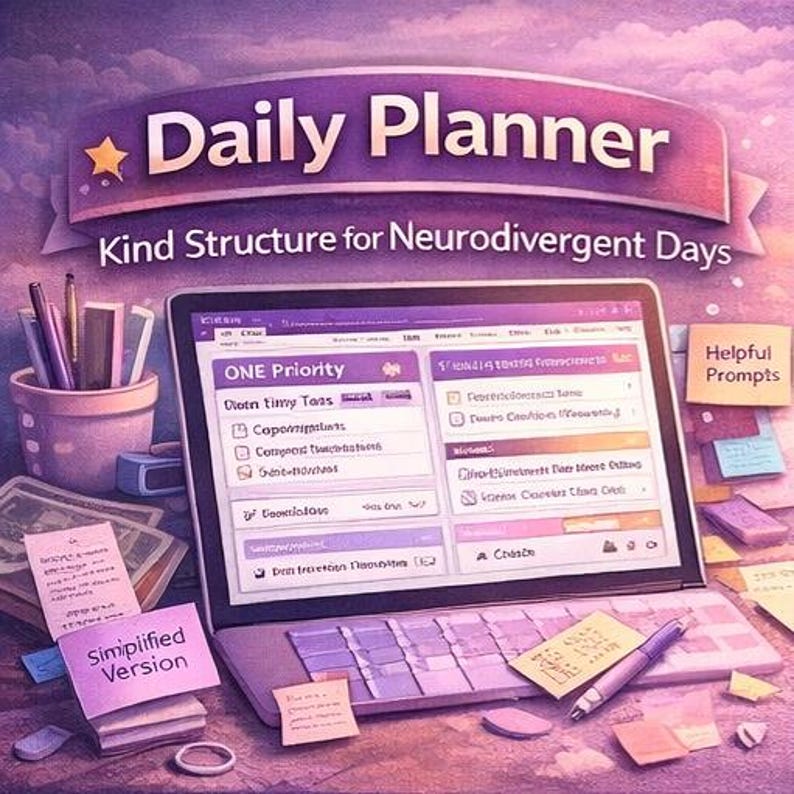 Neurodivergent Executive Function Planner | ADHD Onenote Digital ...