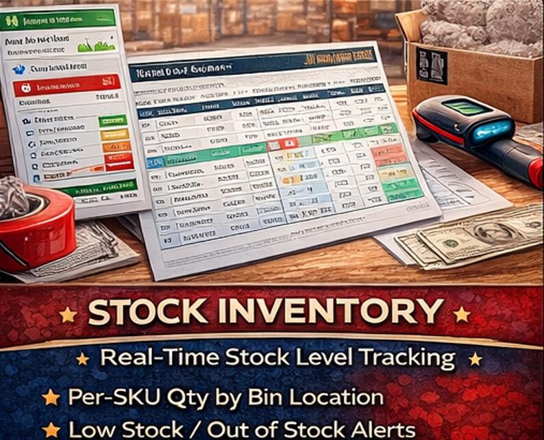 Warehouse Stock Location Tracker | Excel Google Sheets Inventory ...