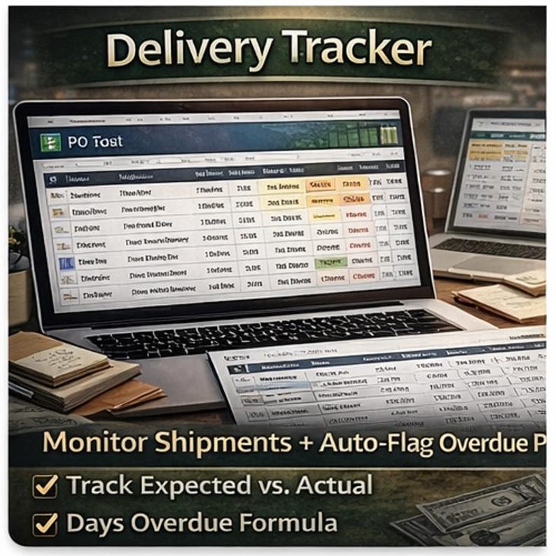 Purchase Order System Excel Template | PO Tracker, Supplier Directory ...