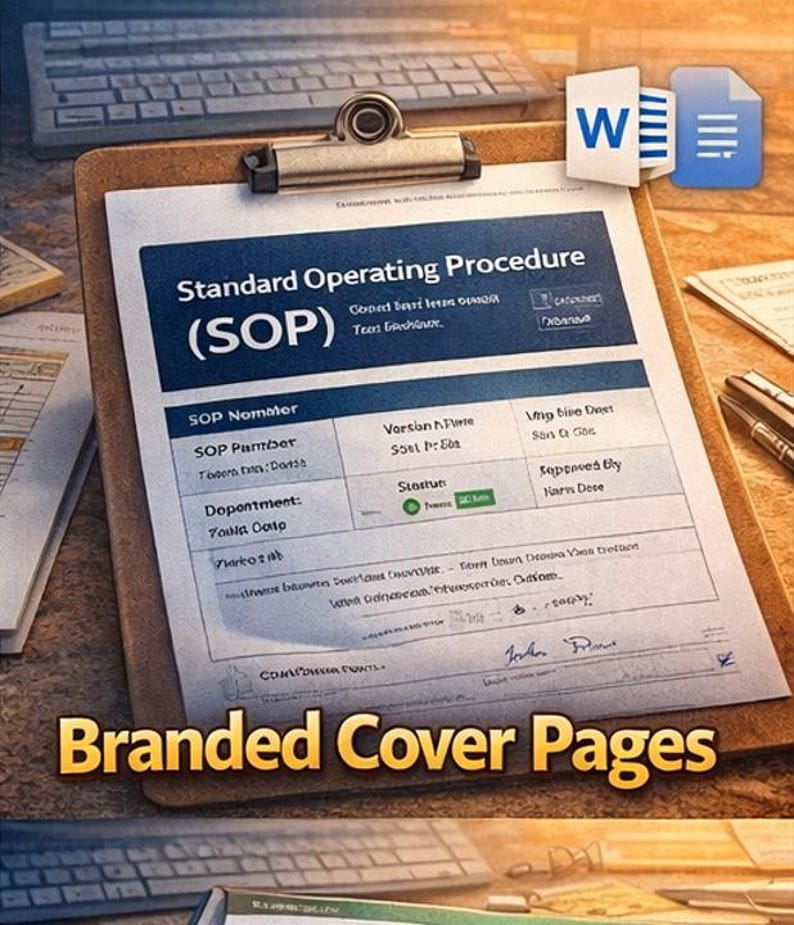 Editable SOP Template Bundle | Word & Google Docs Business Operations ...