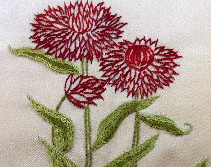 Antique French Flower Embroidery Handmade Boudoir - Etsy
