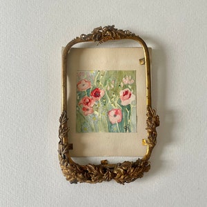 Vintage Flower Watercolor Painting Meadow Hand Painted - Etsy