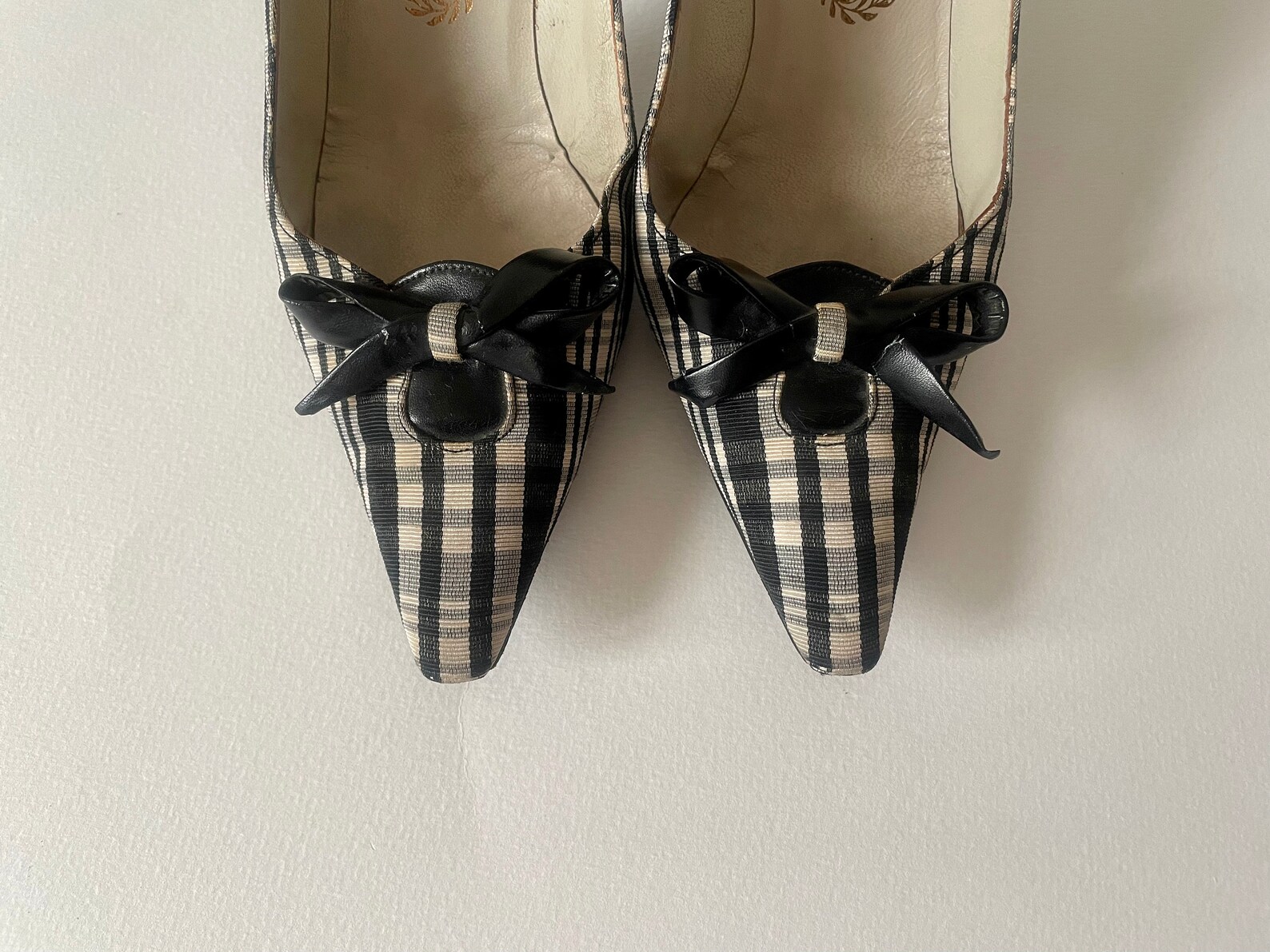 Vintage 60s Tartan Stiletto Heels, Black & White Pin up Shoes, US 5 - Etsy