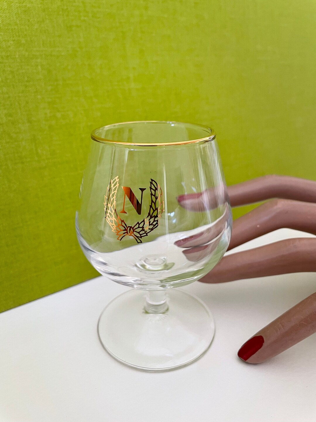 Set of 5 Glasses Cognac Napoléon N Gold Monogram French Dandy - Etsy
