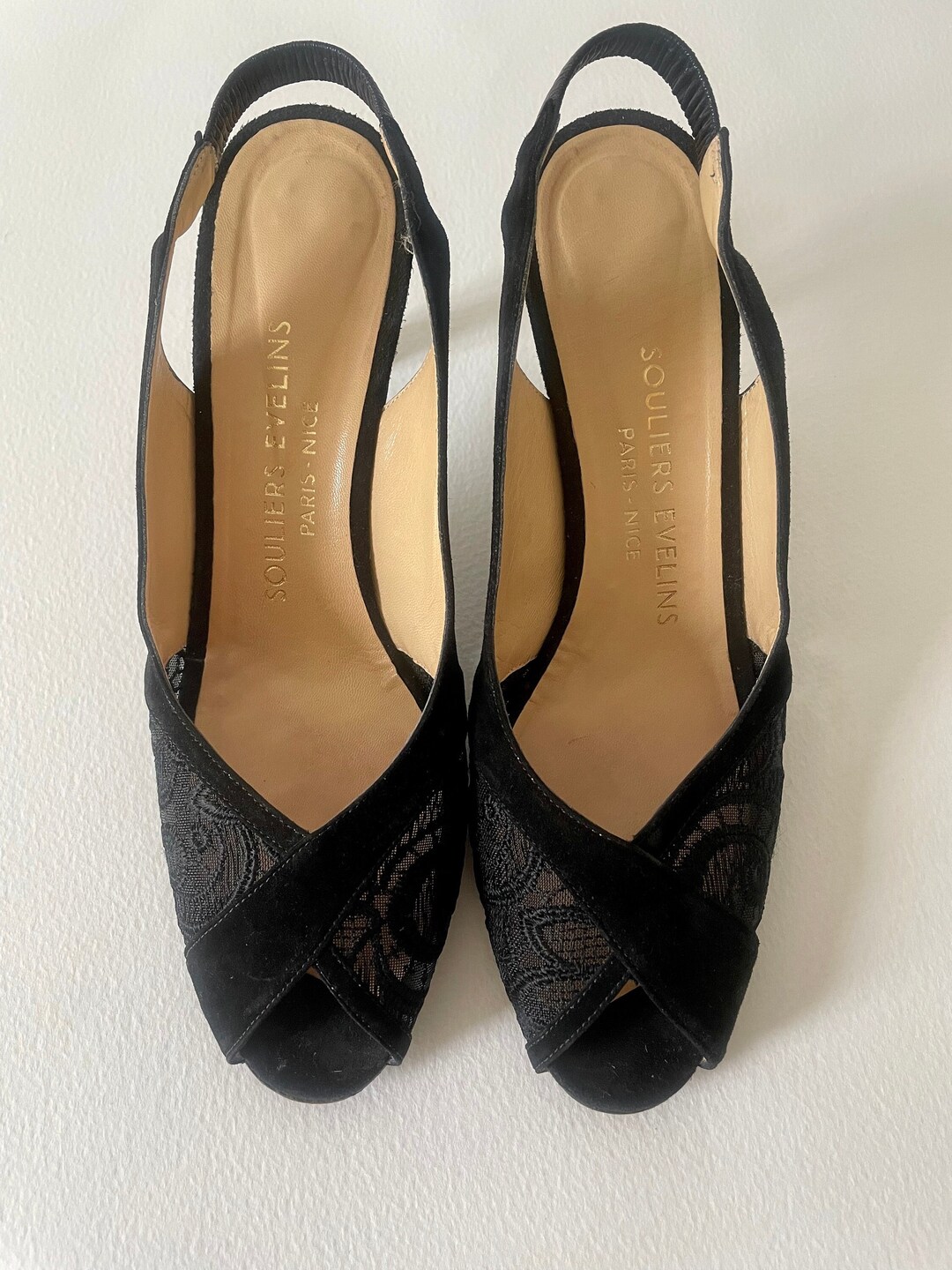 Escarpins Résille Dentelle Rock Dita Stiletto Souliers Evelin's Made in ...