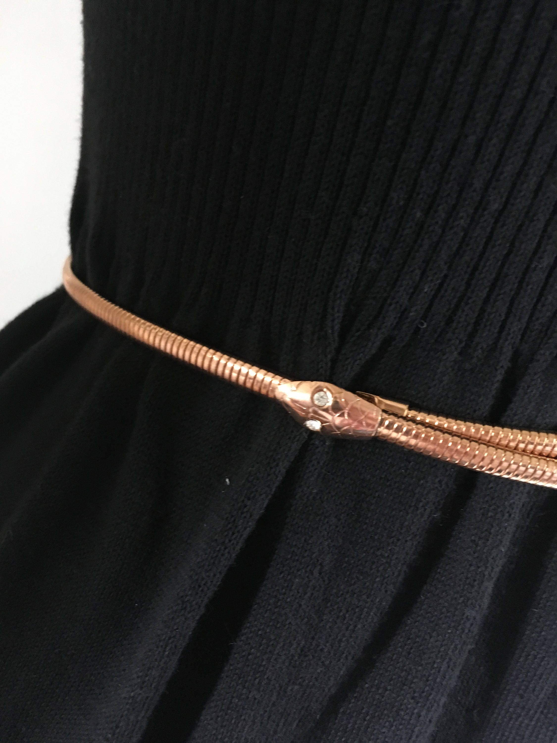 Vintage Gold Snake Chain Belt NOS | Etsy