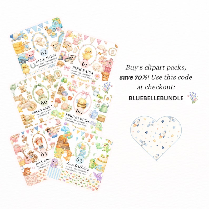 Cute Astronaut Clipart Bundle PNG, Space Birthday & Baby Shower ...