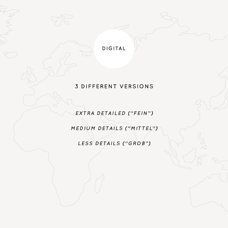 DIGITAL: 3 World Map SVG Files for Cutting Plotters Like Cricut or ...