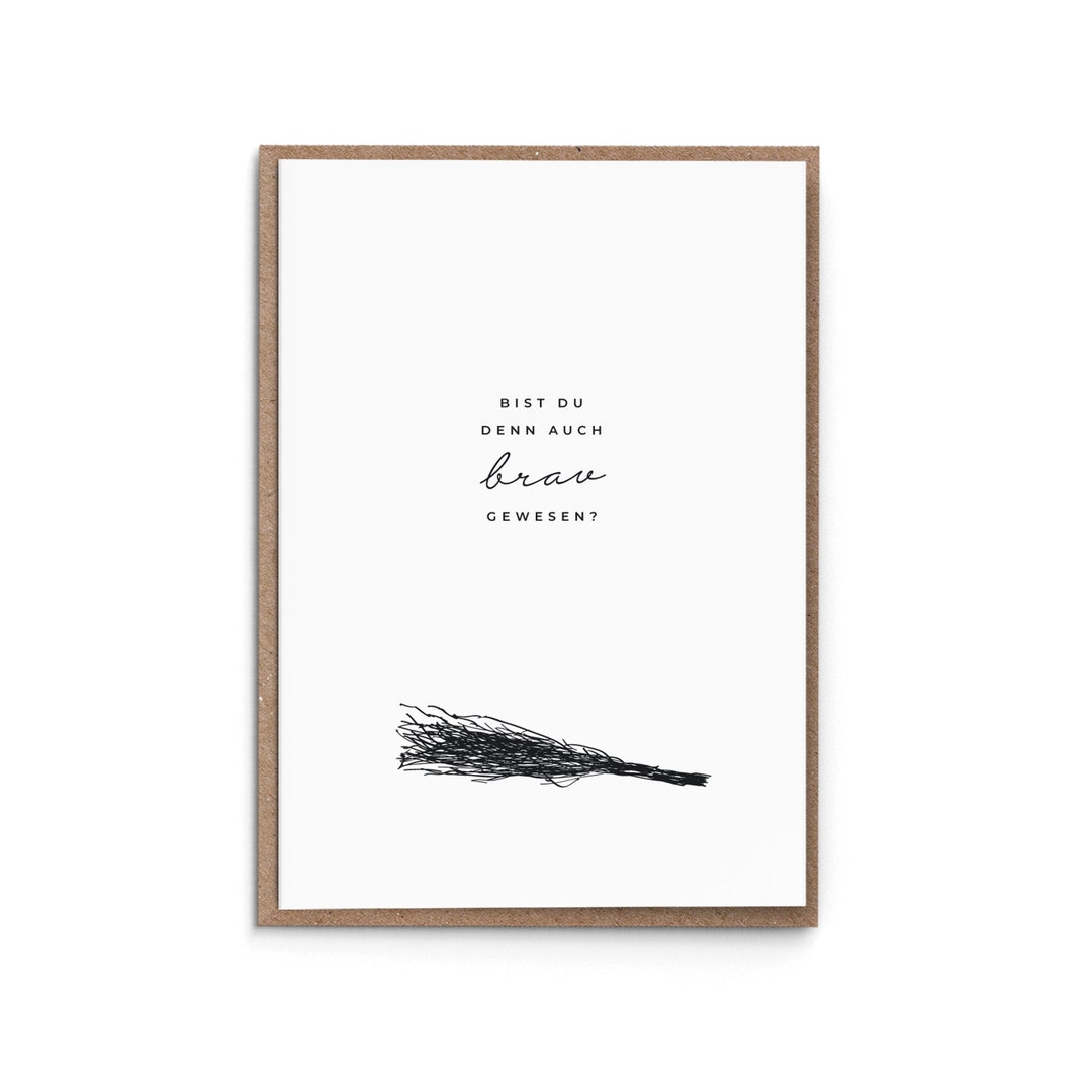 Greeting Card Naughty Or Nice German Etsy