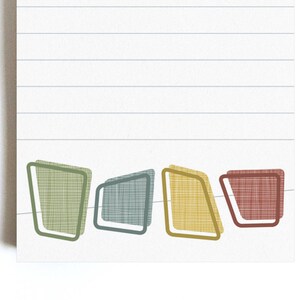 Notepad "midcentury Modern Squares" - DIN A Lang Illustration to Do ...