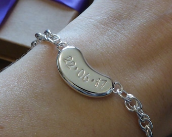 Engraved Kidney Donor 'kidneyversary' Heart Pendant Bracelet, Kidney ...