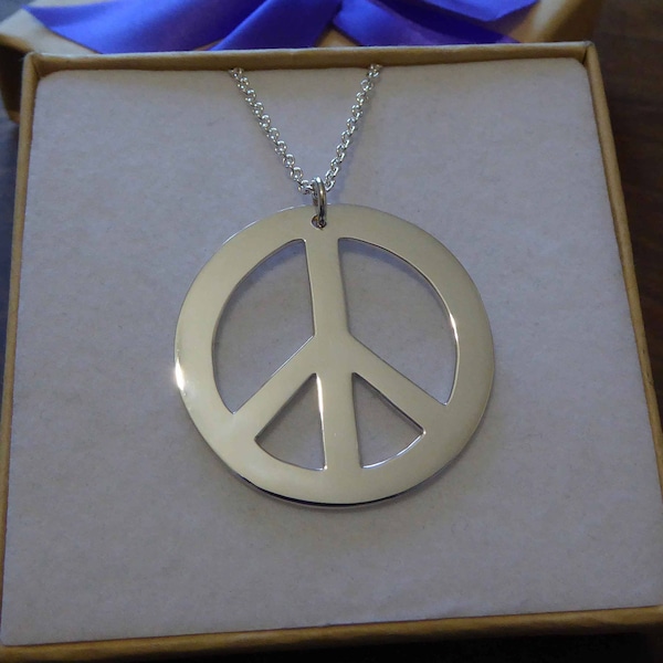 Large Handmade Peace Necklace - Etsy