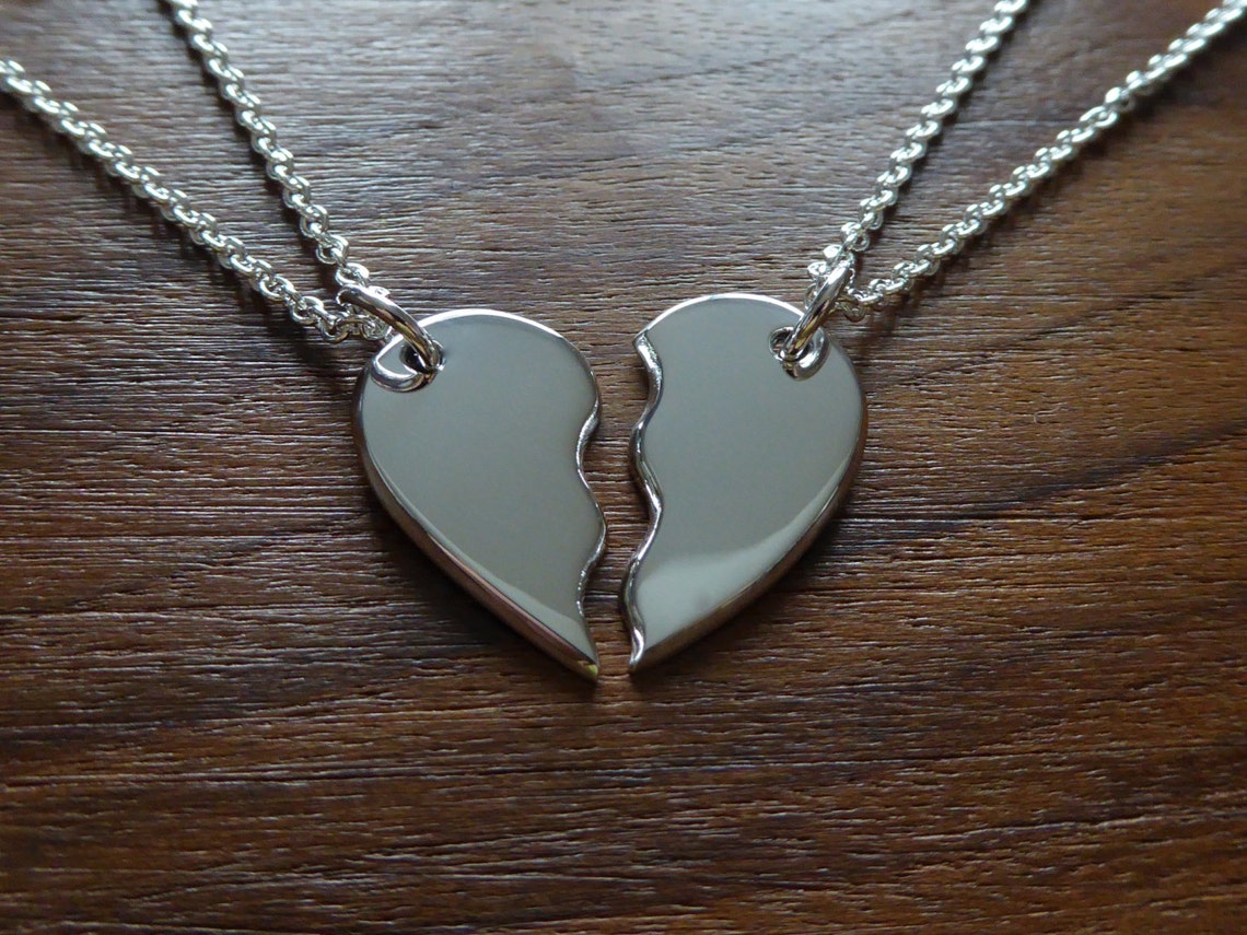 Two Piece Heart Puzzle, Best Friends Pendant Necklaces 2 - Etsy