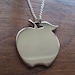 Apple Necklace, Silver Apple Pendant - Etsy UK