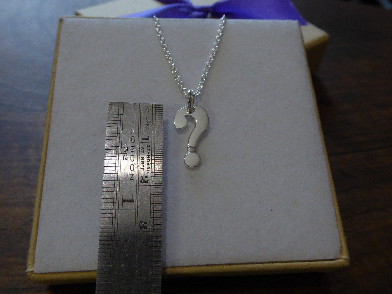 Question Mark Necklace, Silver Punctuation Pendant - Etsy UK