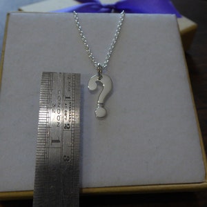 Question Mark Necklace, Silver Punctuation Pendant - Etsy UK
