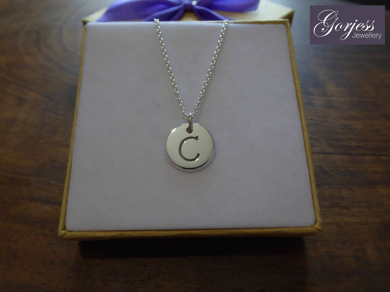 Letter A Initial Silver Pendant Necklace - Etsy UK