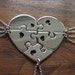 Five Piece Heart Necklace Silver Puzzle Heart Pendants - Etsy