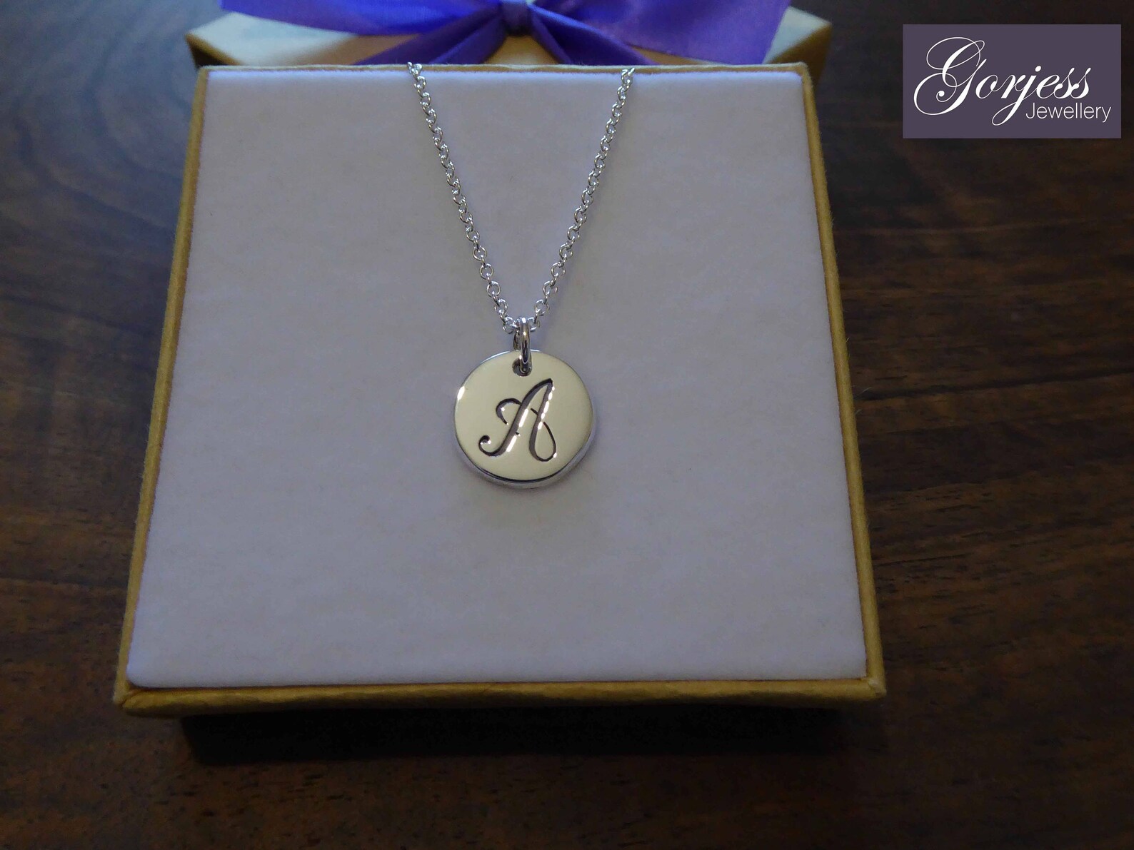 Letter A Initial Silver Pendant Necklace - Etsy UK