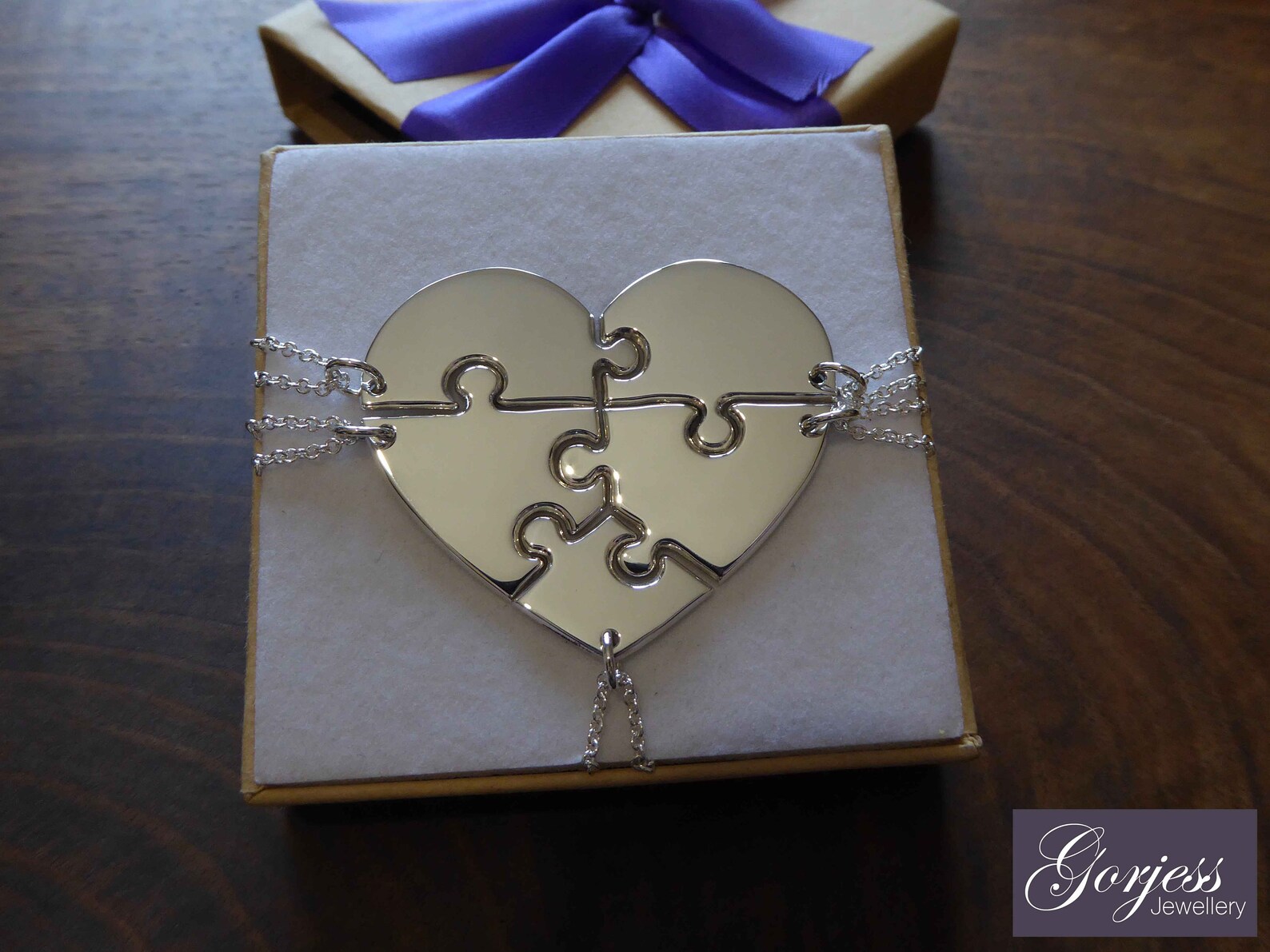 Five Piece Heart Necklace - Etsy UK