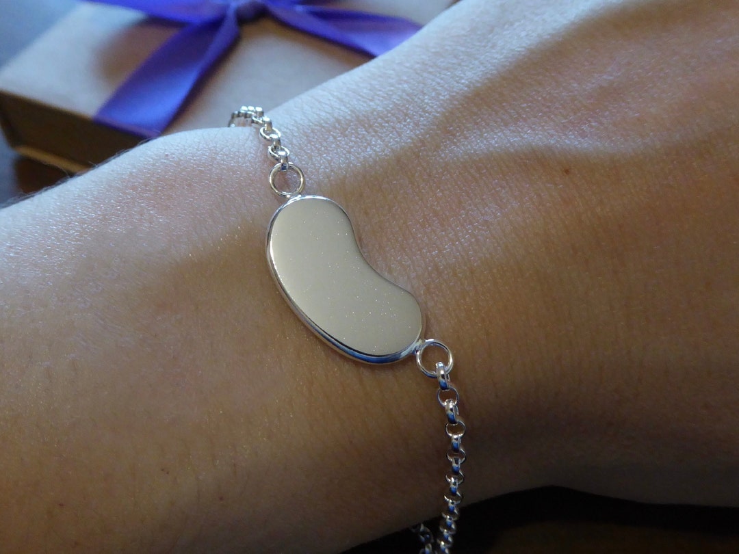 Silver Kidney Charm Bracelet Handmade - Etsy