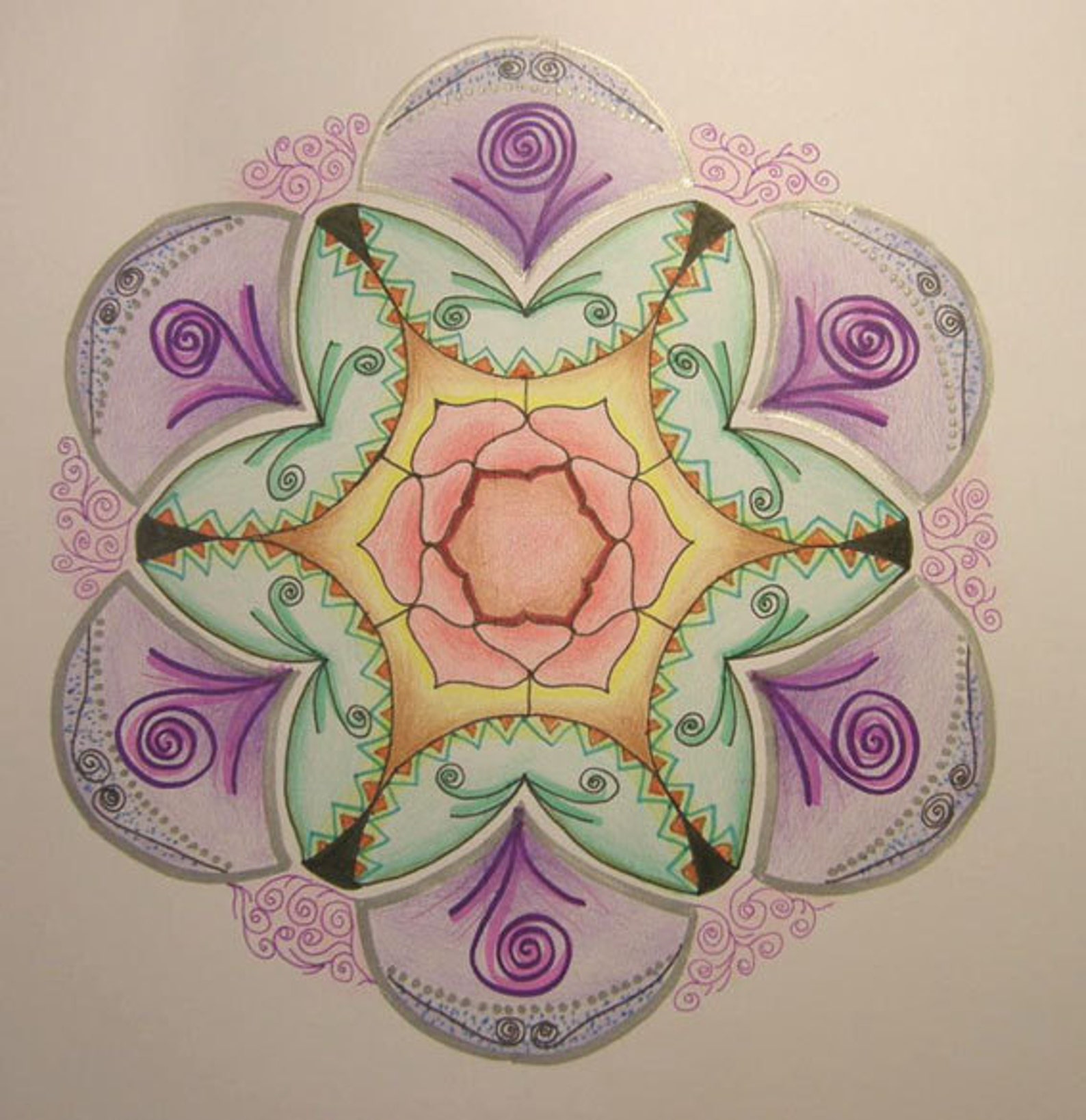Violet Mandala Original - Etsy