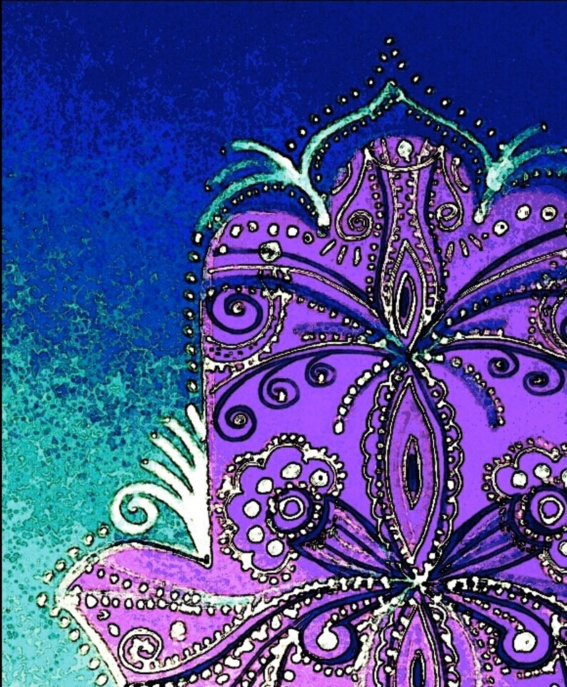 LUCKY HAMSA (hand) - Mandala Style, Print, Original Signature by ...