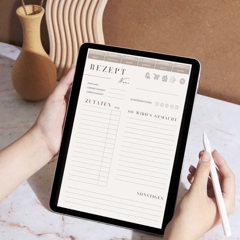 Digital Recipe Book for Goodnotes | Interactive Cookbook PDF With ...