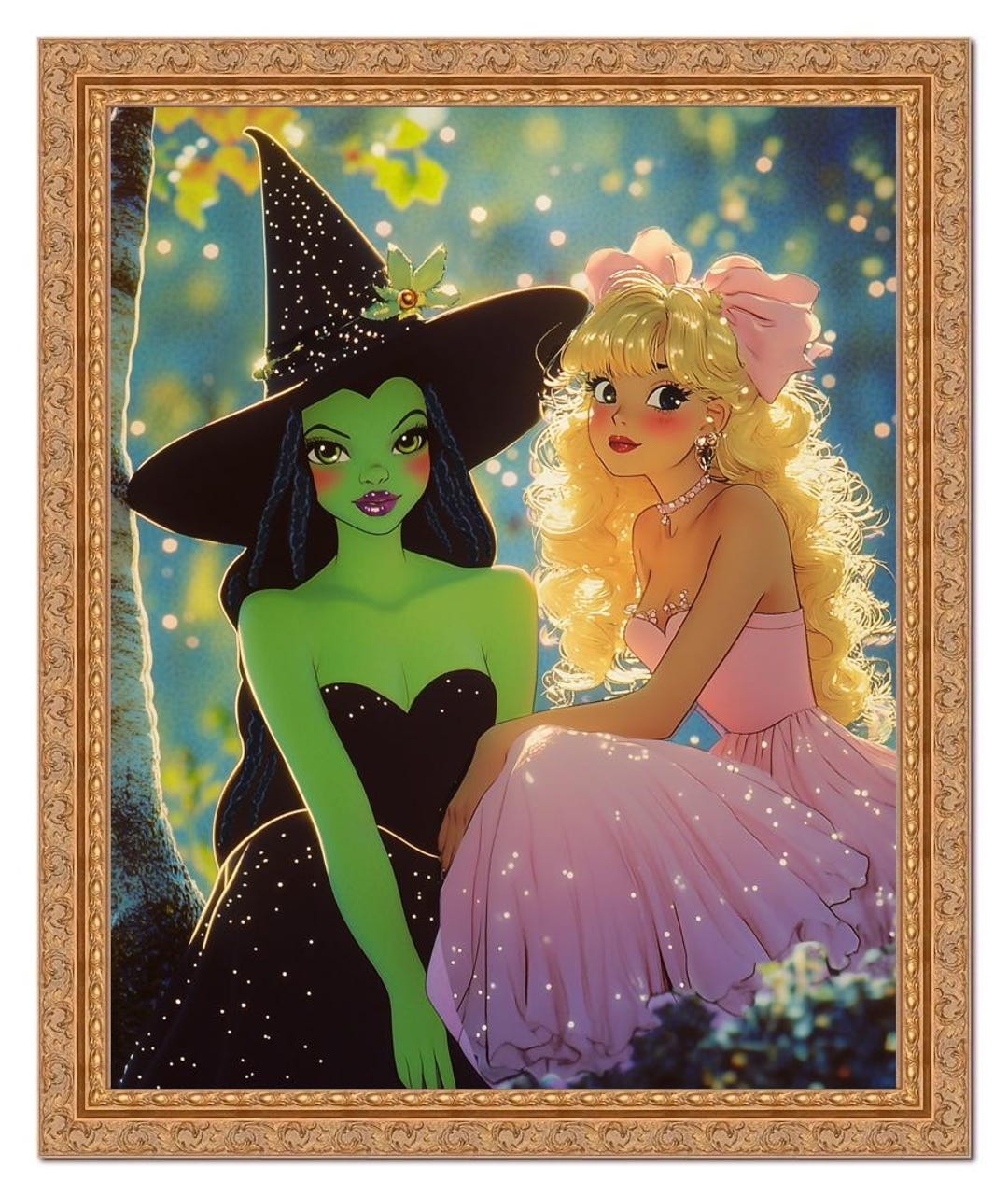 Wicked Poster, Elphaba and Glinda Poster, Defying Gravity Poster, Anime ...