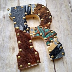 Cowhide Letter, Cow Hide Monogram, Nursery Decor, Western Decor ...