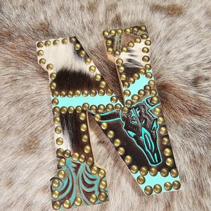 Cowhide Letter, Cow Hide Monogram, Nursery Decor, Western Decor ...