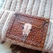 Skull Patch Hat, Tooled Leather Hat, Beanie With Pom, Tooled Leather ...